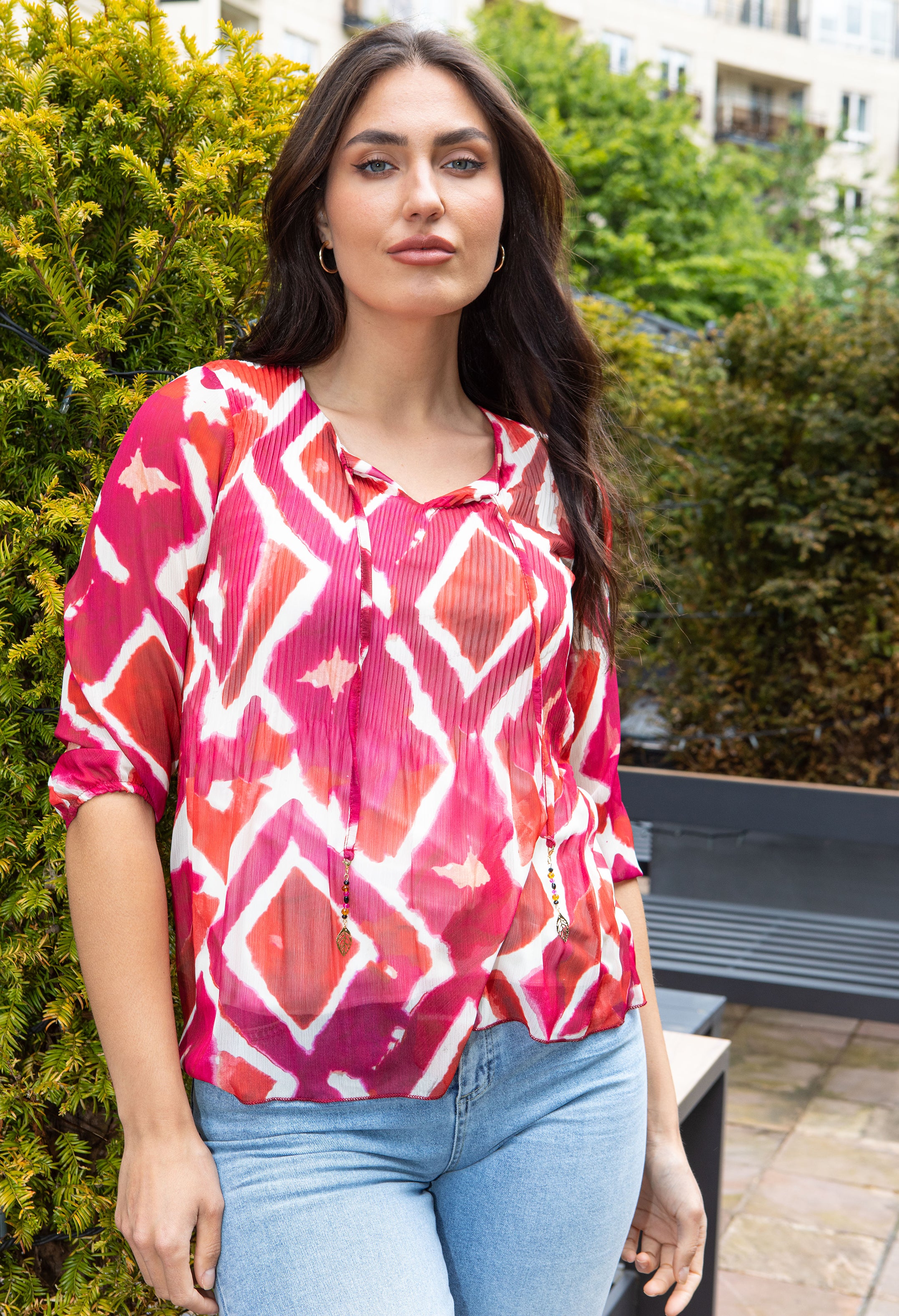 Plisse Pleat Top