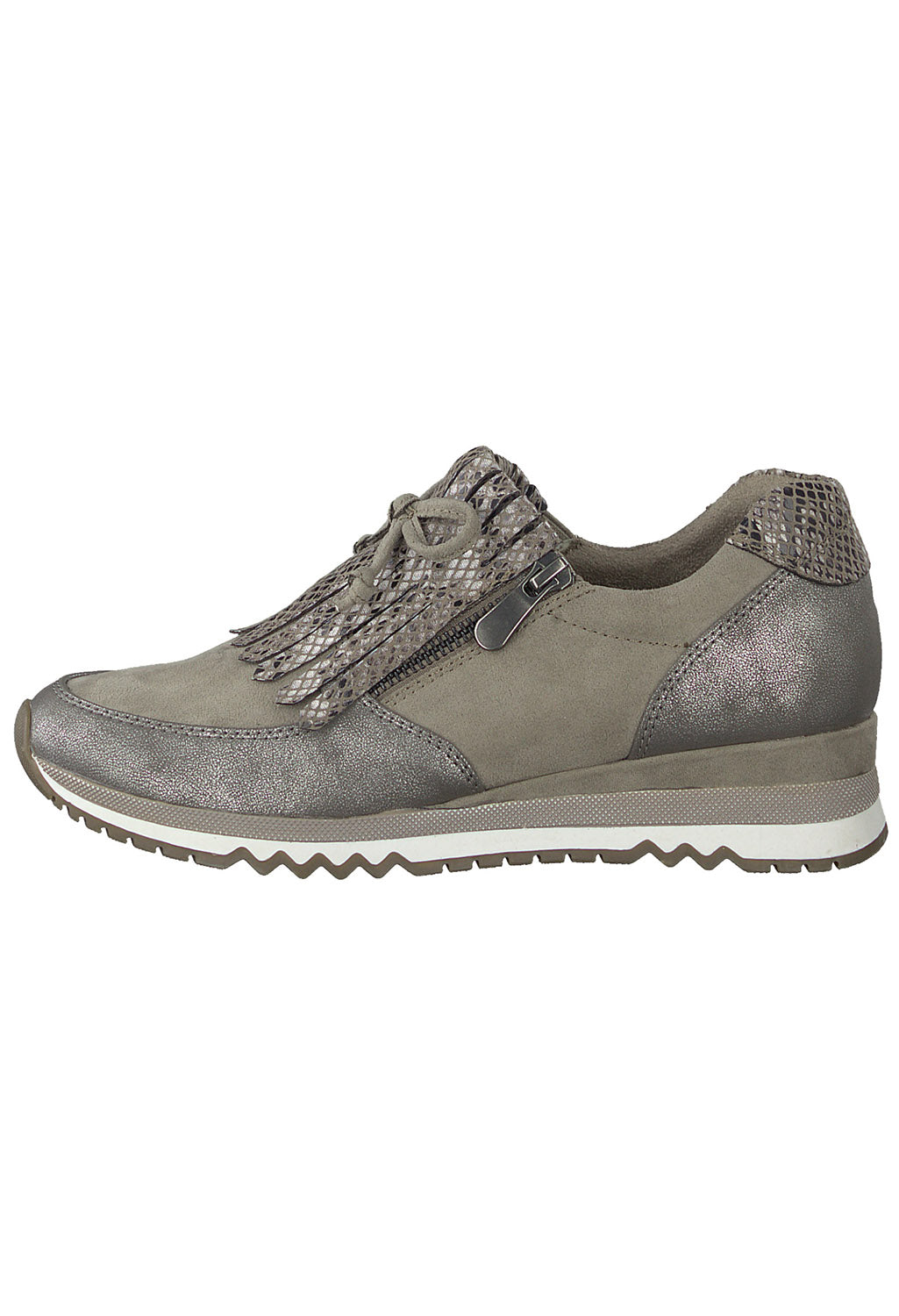 Marco Tozzi Taupe Golf Fringe Trainer | Pamela Scott