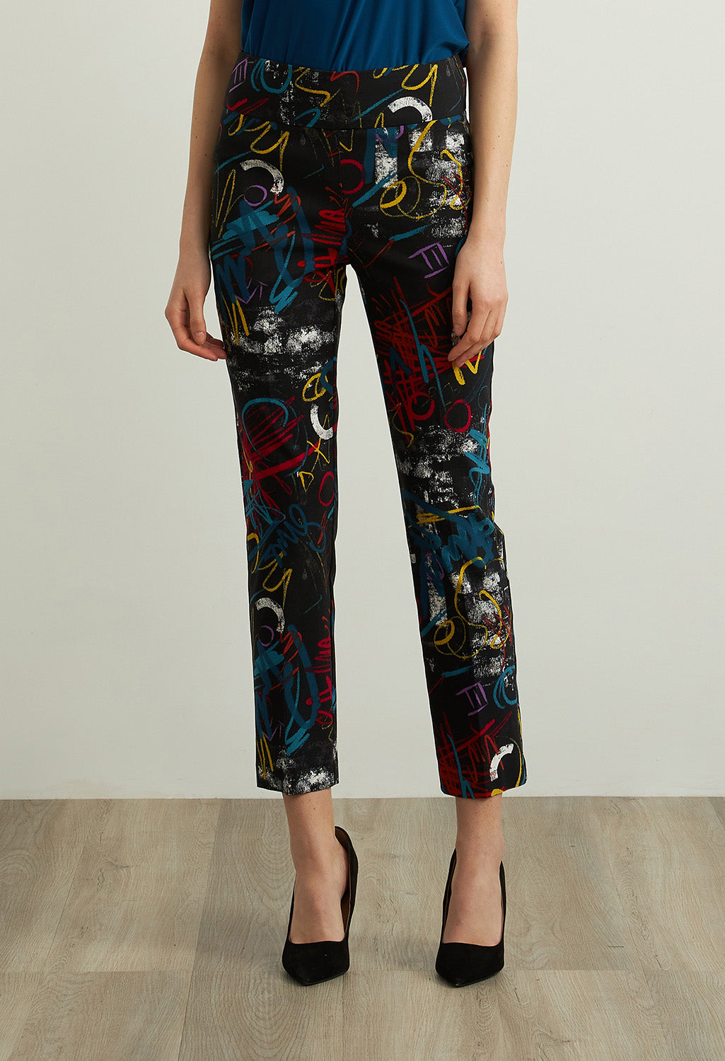 Joseph Ribkoff Abstract Print Pants | Pamela Scott