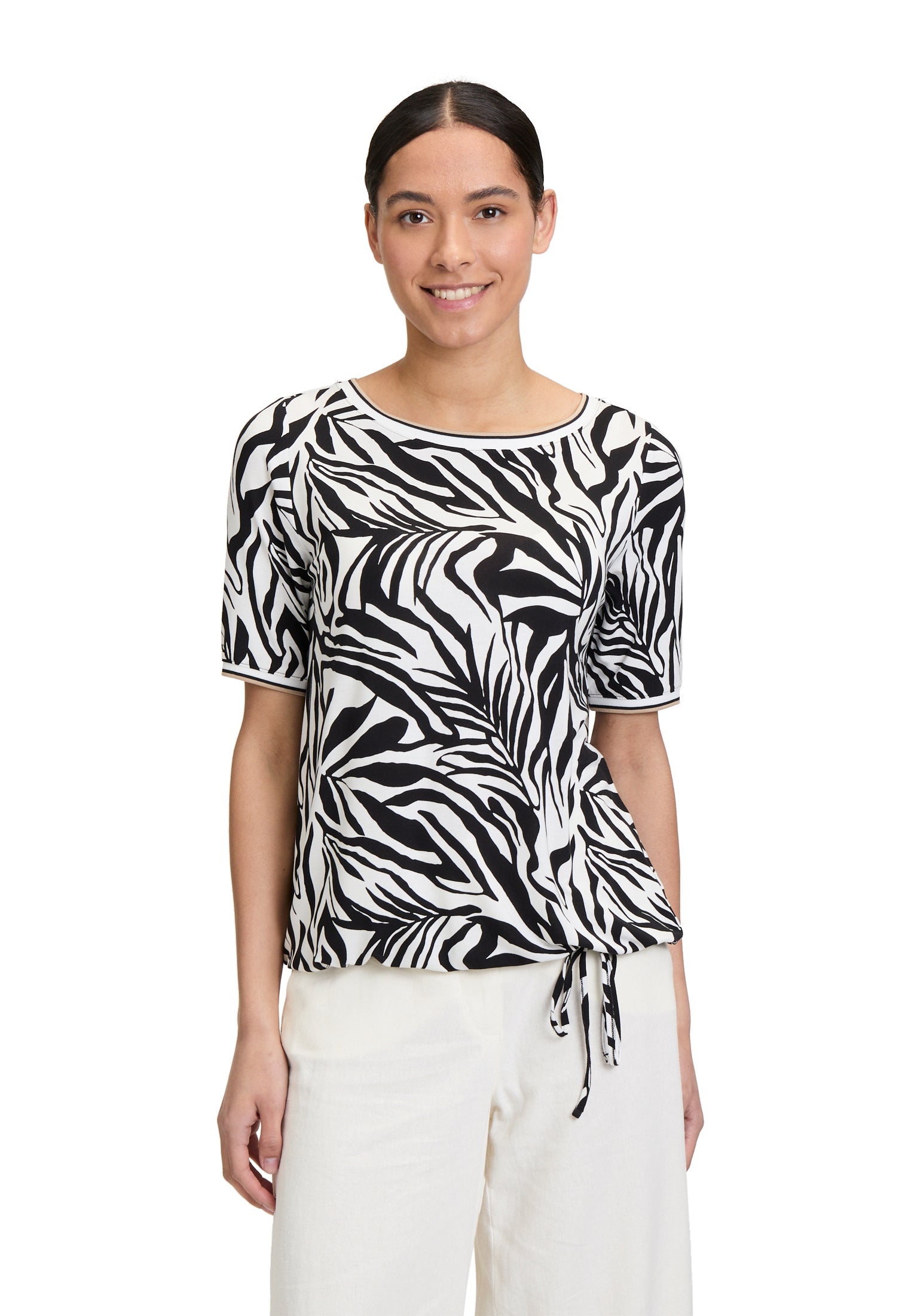 Casual Top with Drawstring