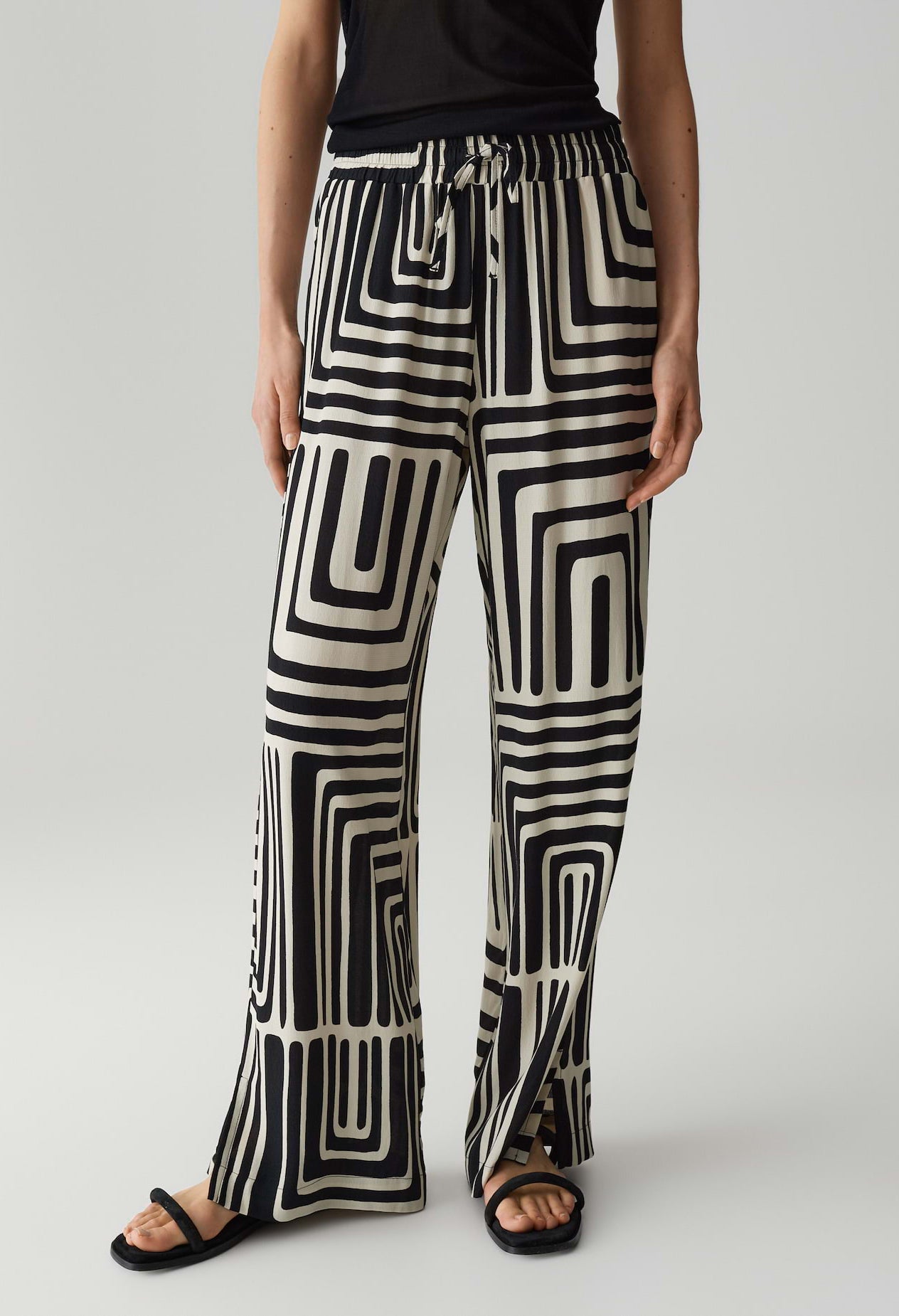 Malotta Abstract Wide Leg Trousers