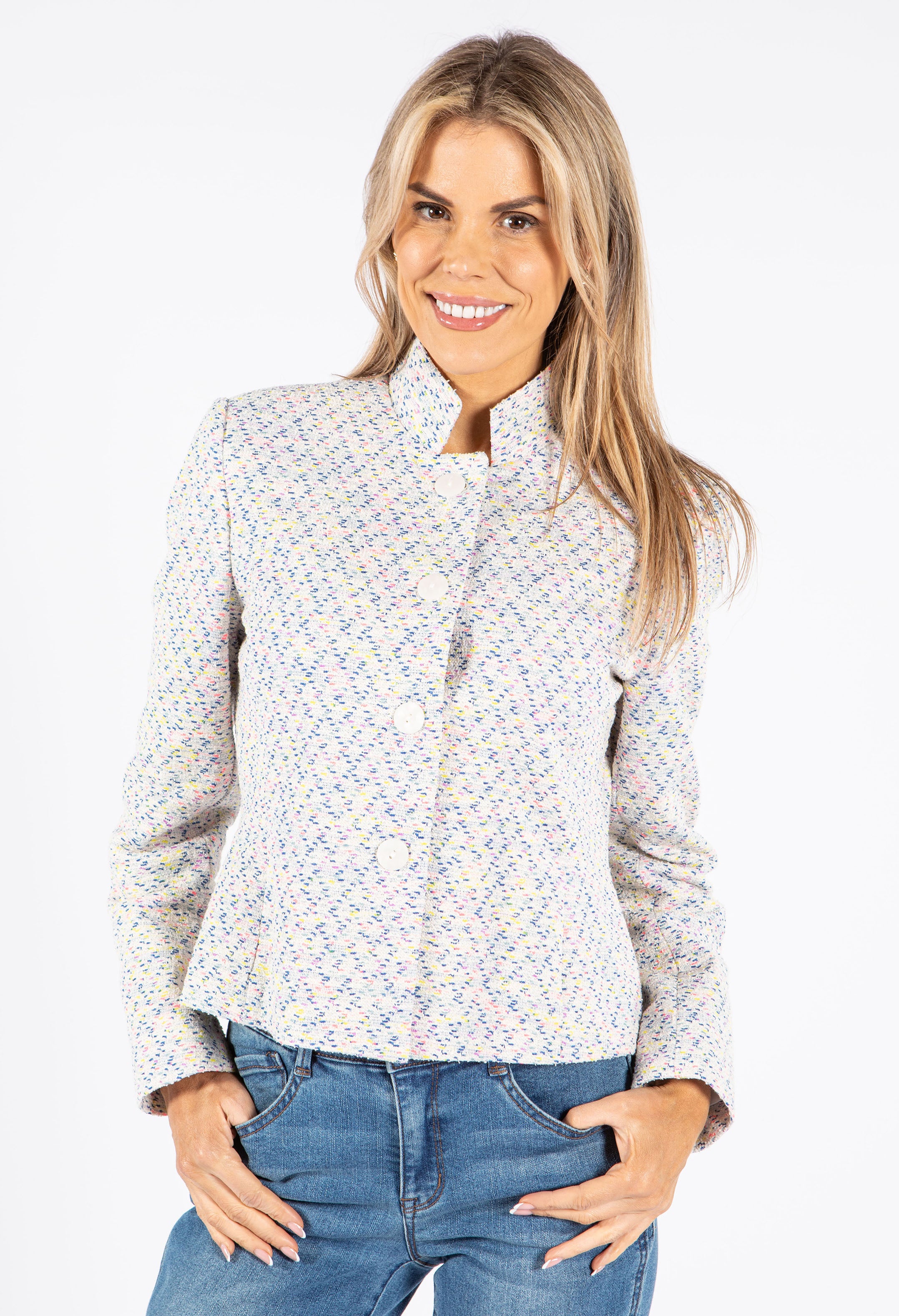 Tweed Buttoned Jacket