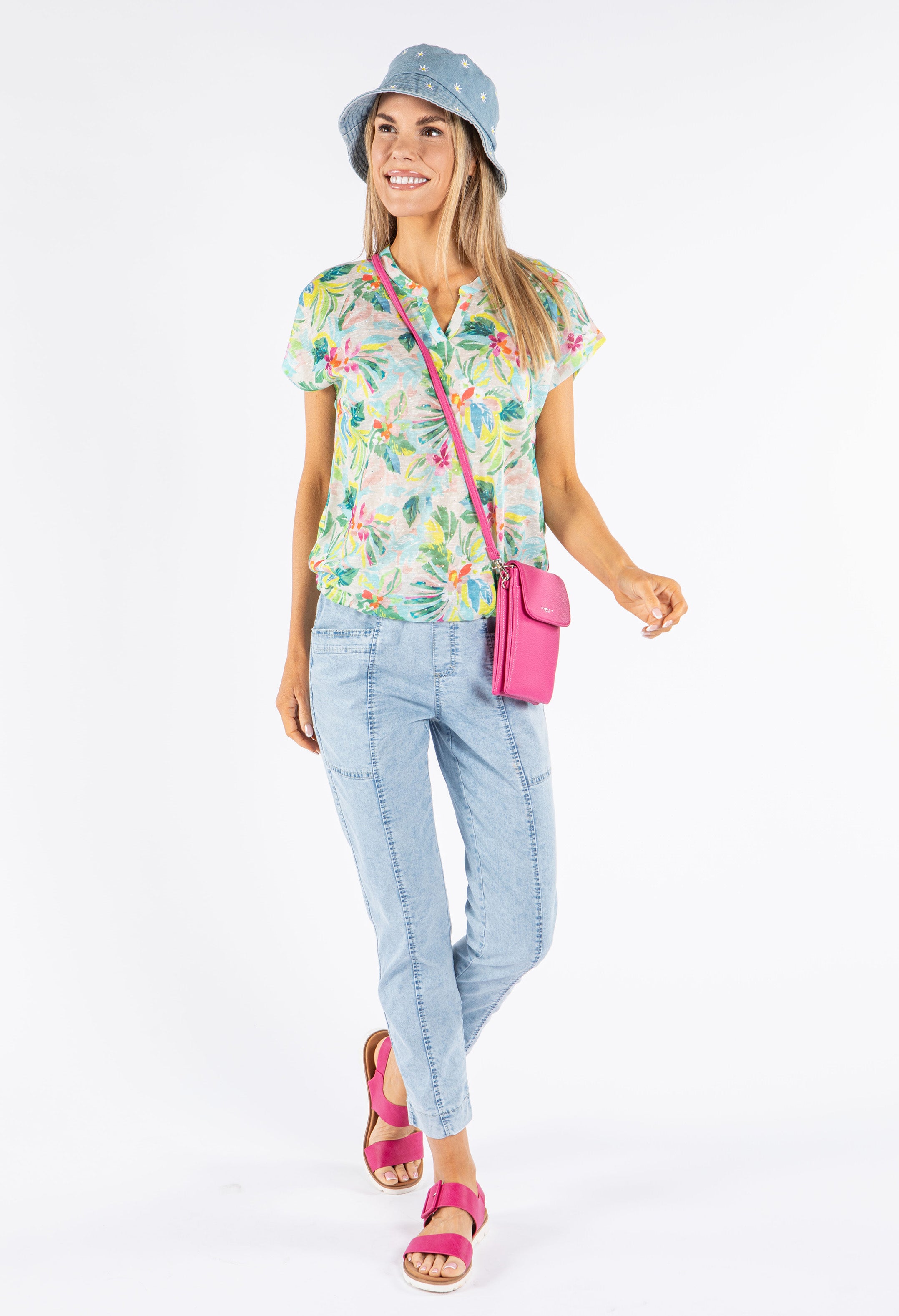 Floral Print Diamante Top